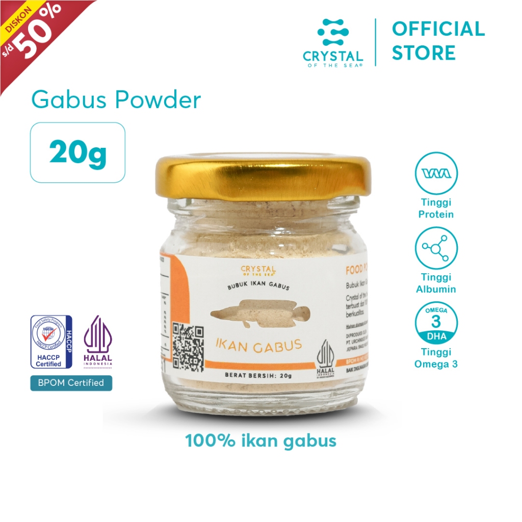 Jual Crystal of the Sea - Gabus Food Powder 20g/Bubuk Ikan Gabus ...