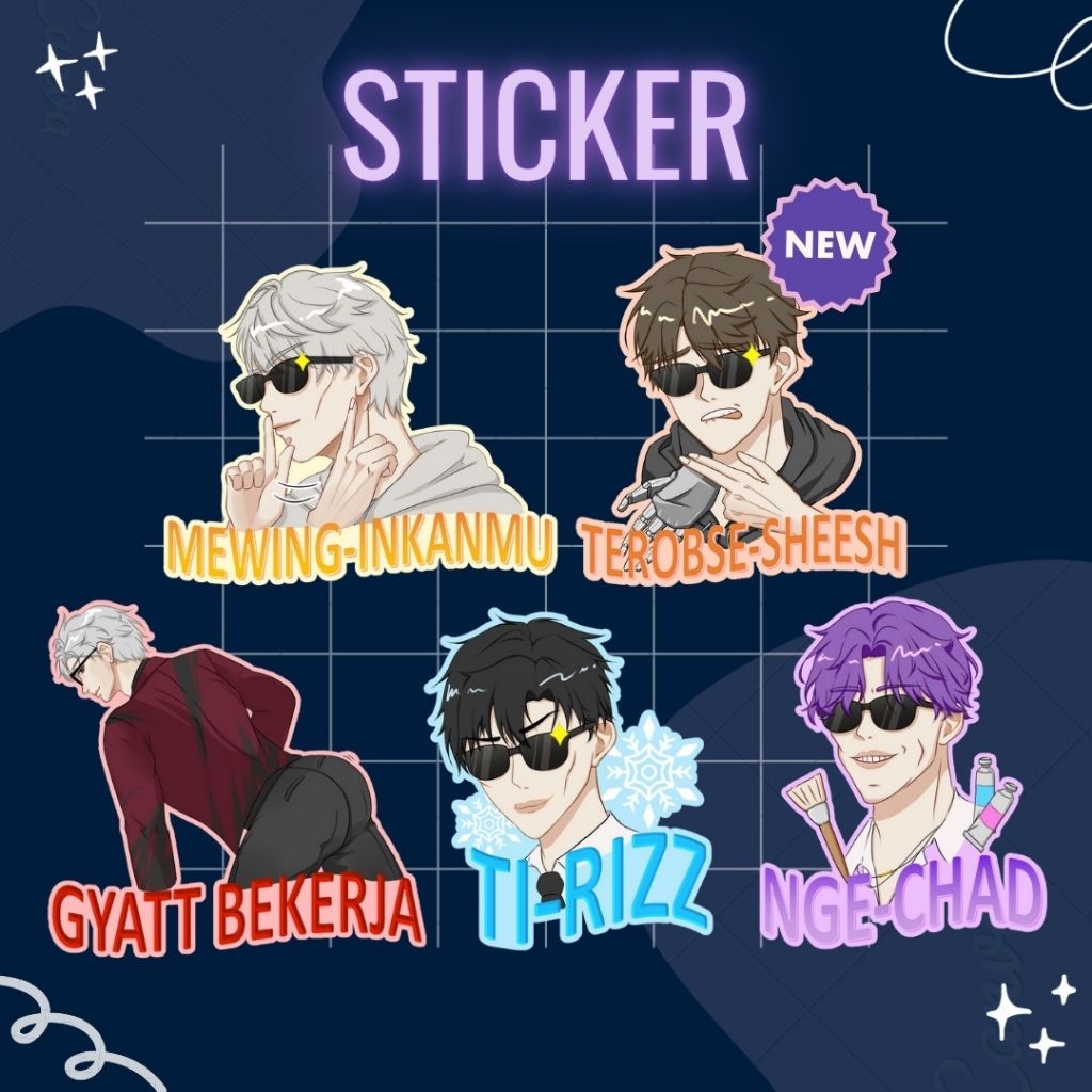 Jual Love and Deepspace Sticker Brainrot ☆ Rafayel, Sylus, Xavier ...
