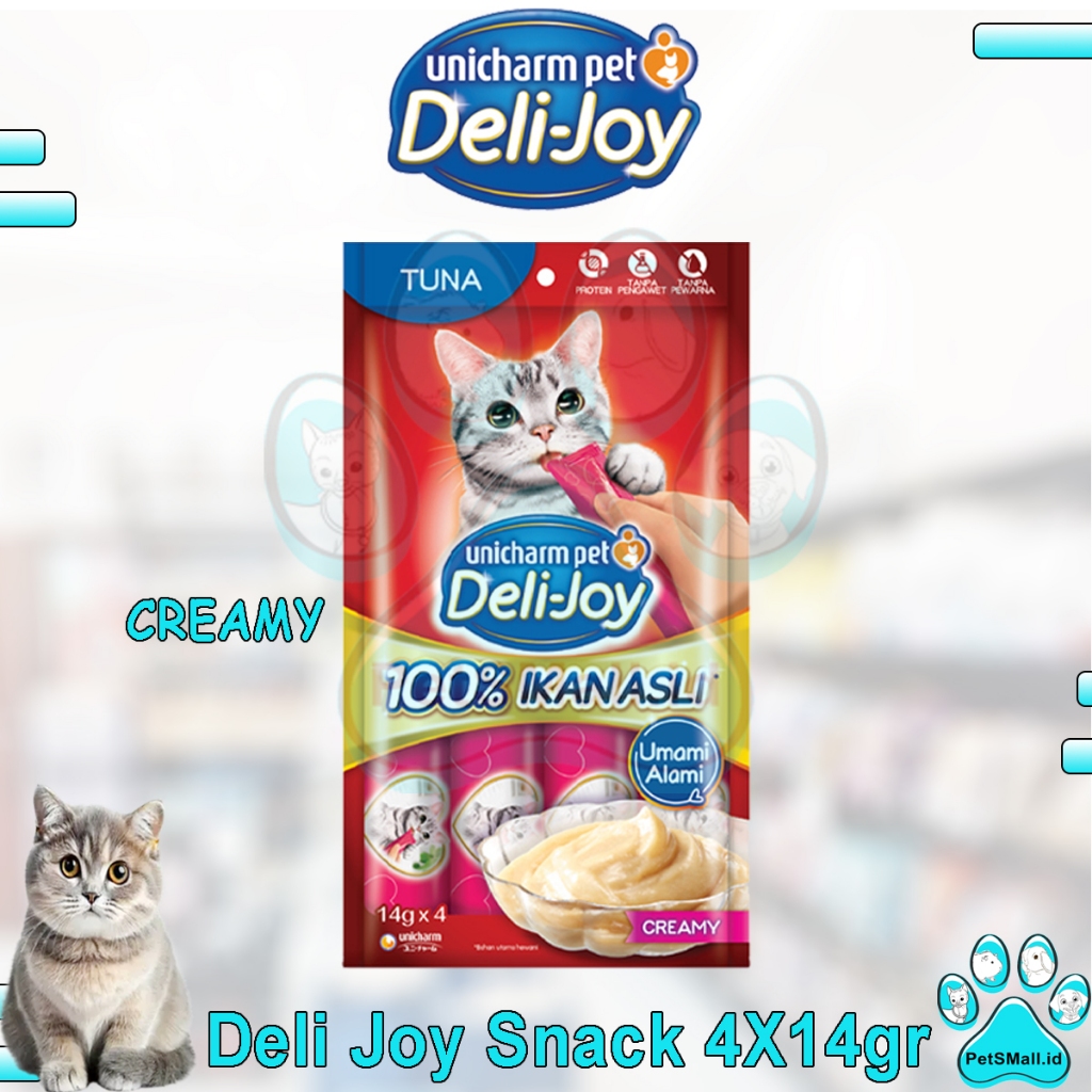 Jual Deli-Joy Snack Kucing Basah 14g x4 - Jelly Rasa Tuna | Shopee ...
