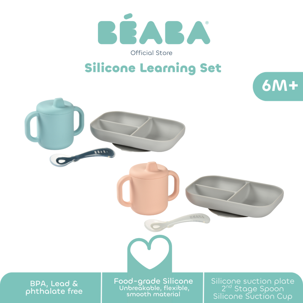 Jual Beaba Silicone Learning Set - Satu Set Perlengkapan Makan Untuk ...