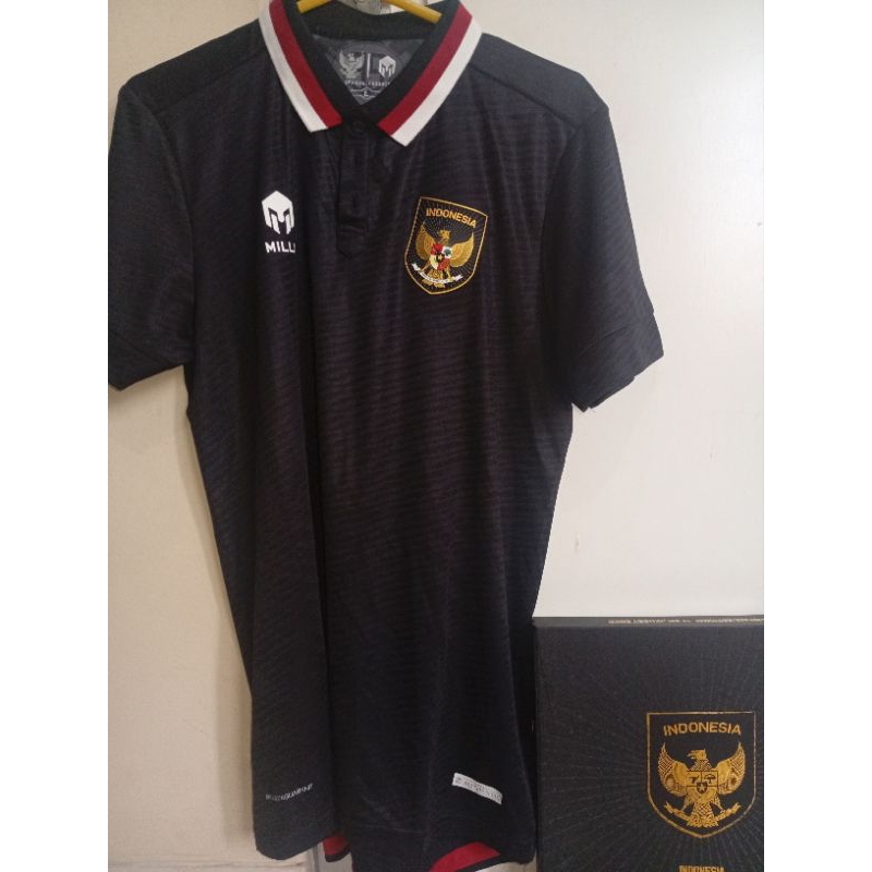 Jual Jersey Original Mills Timnas Indonesia Player Issue black | Shopee ...