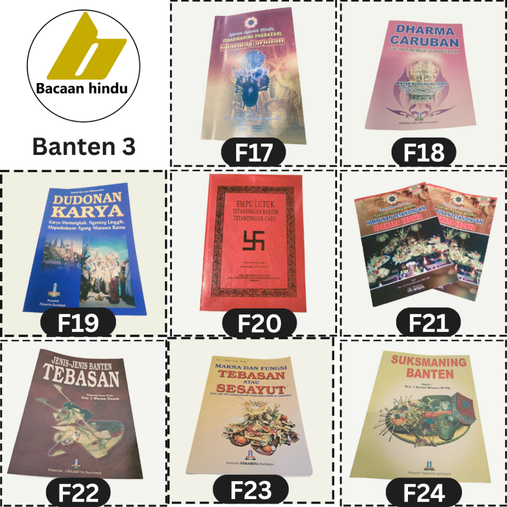 Jual Buku Banten 3 Paebatan Olahan Ebatan Dudonan Karya Empu Lutuk Himpunan Tetandingan Upakara ...