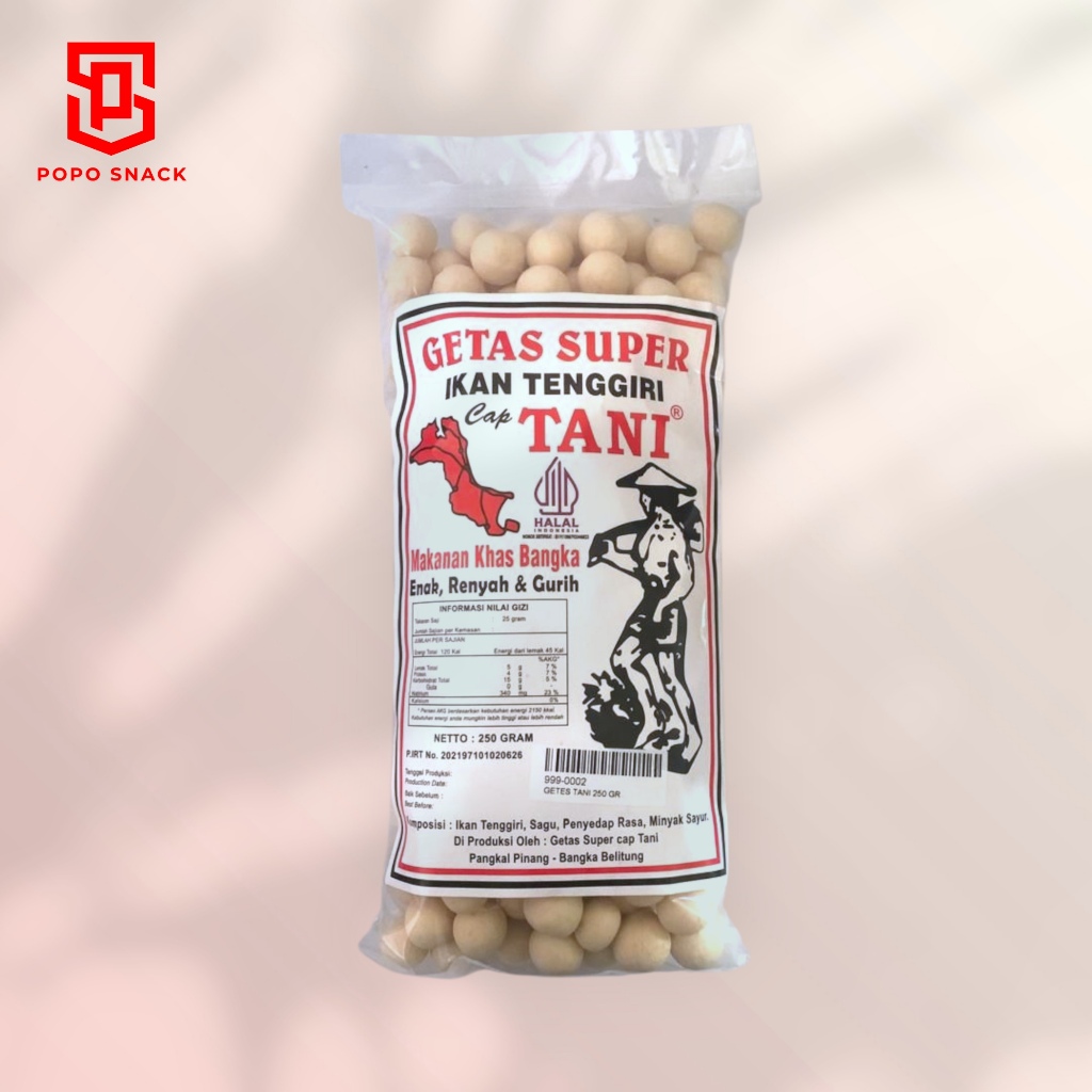 Jual Getas Super Ikan Tenggiri Cap "TANI" Khas Bangka | Kerupuk Getas ...