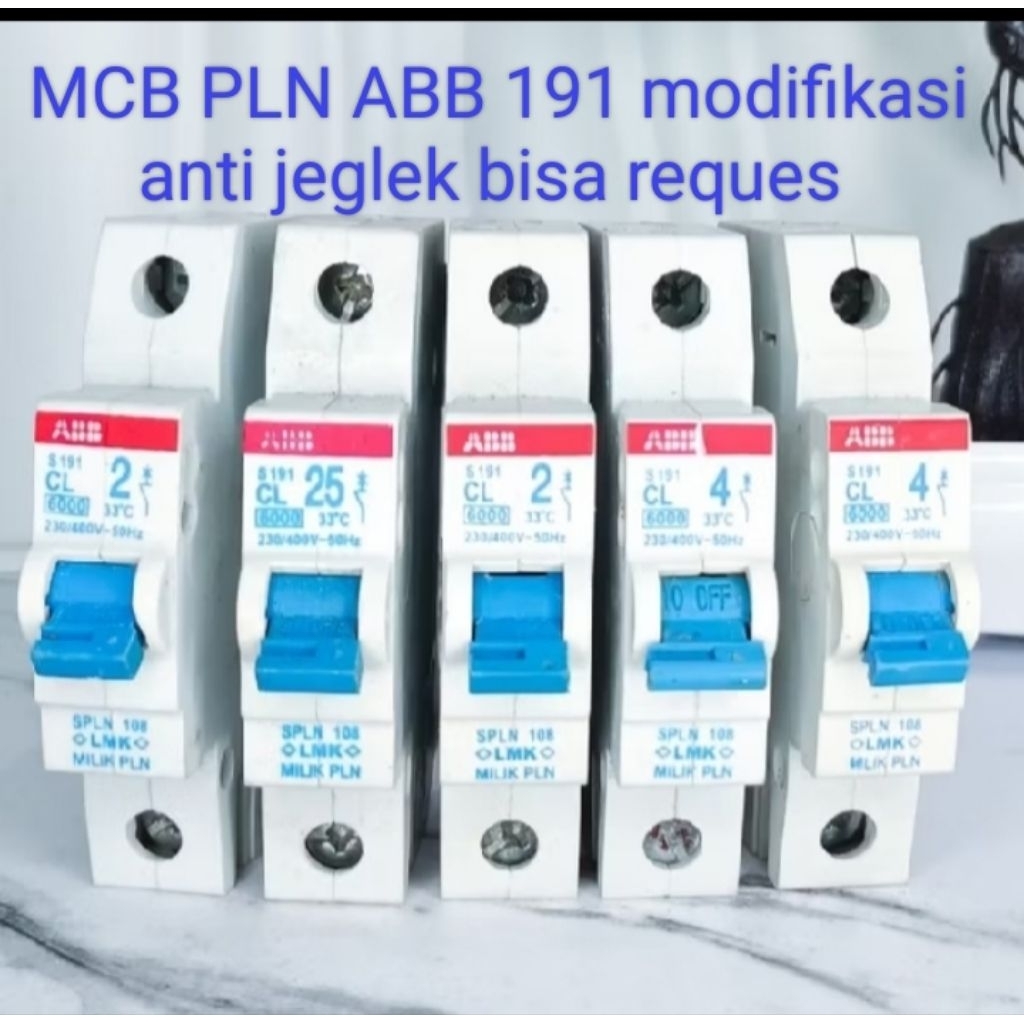 Jual MCB PLN modif 191anti jeglek bisa reques 2a 4a 6a 10a 16a 20a 25a ...