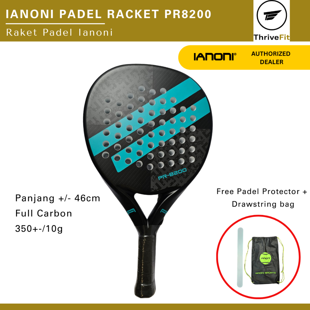 Jual IANONI Padel Racket / Raket Padel Full Carbon - PR8200 | Shopee ...