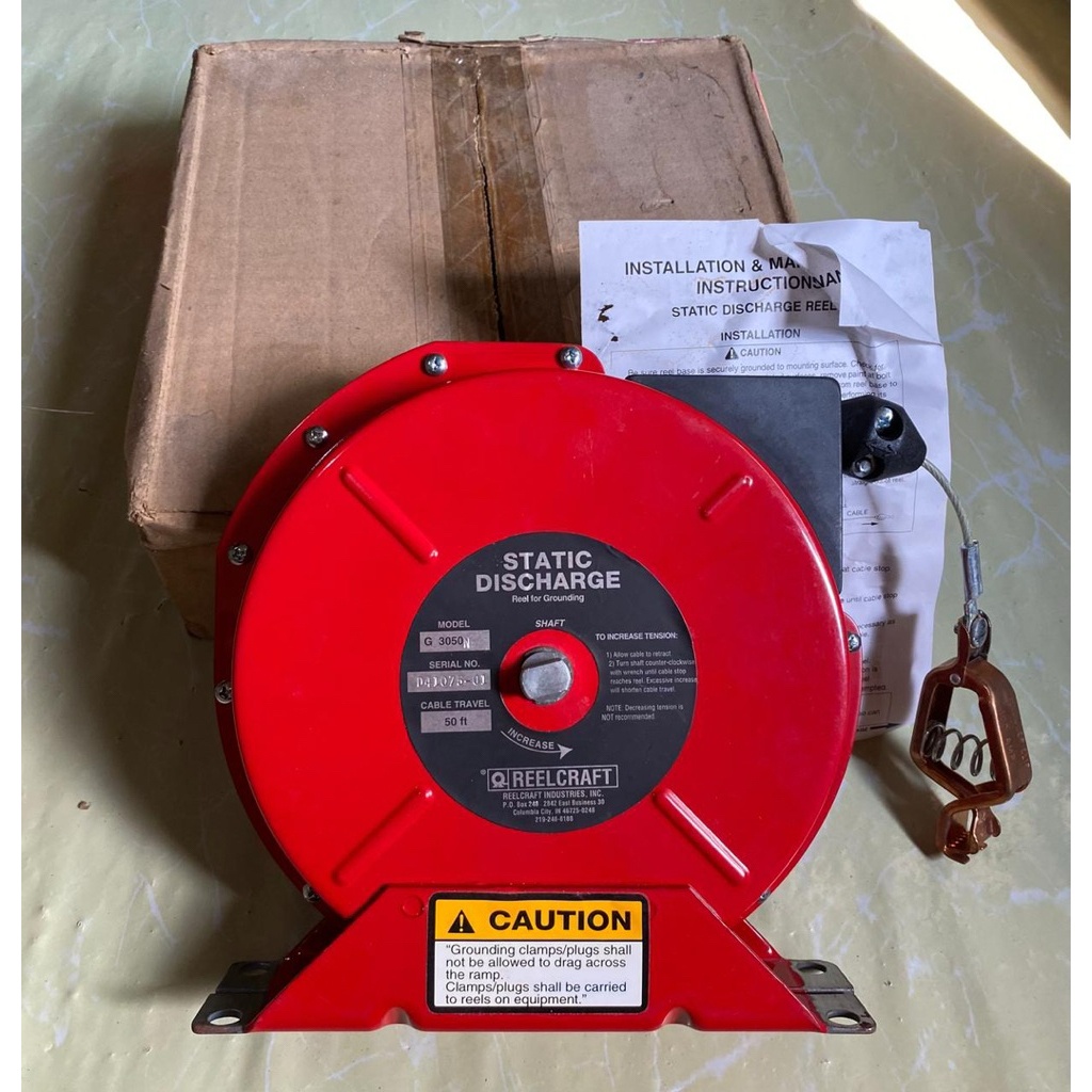 Jual REELCRAFT Static Discharge Reel Grounding Reel W/ Lock Kabel ...
