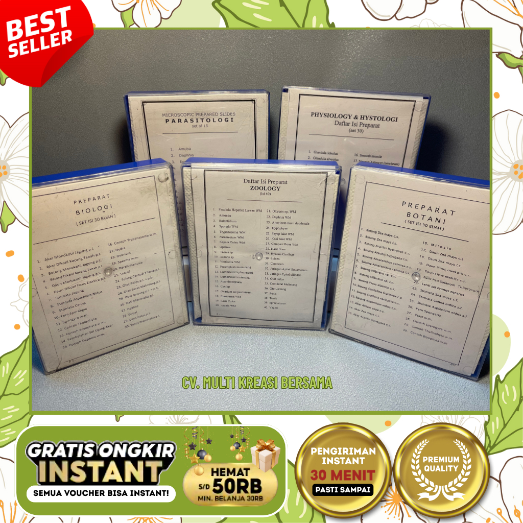 Jual PREPARAT BOTANI, BIOLOGI, ZOOLOGY, PHYSIOLOGY & HISTOLOGY ...