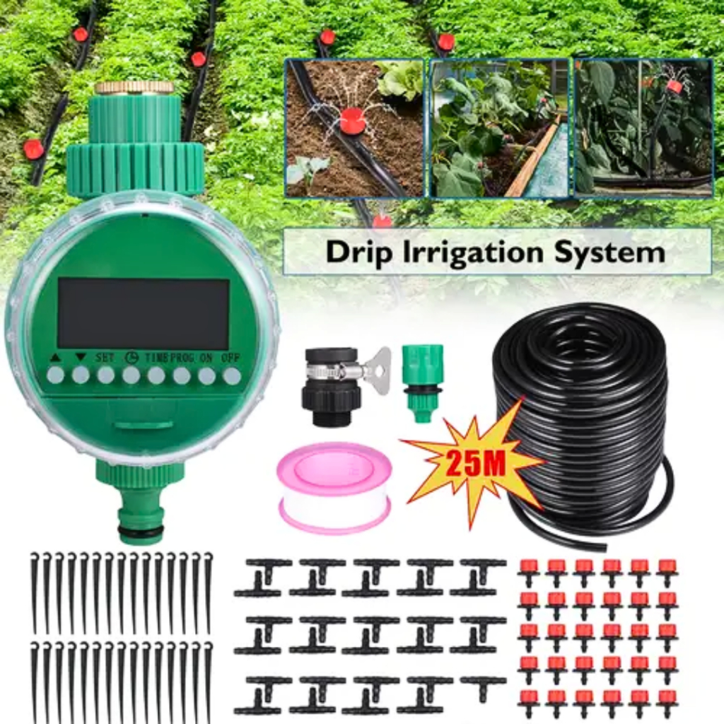 Jual PUSAT TaffHOME Alat penyiram tanaman tetes otomatis + Timer LCD ...