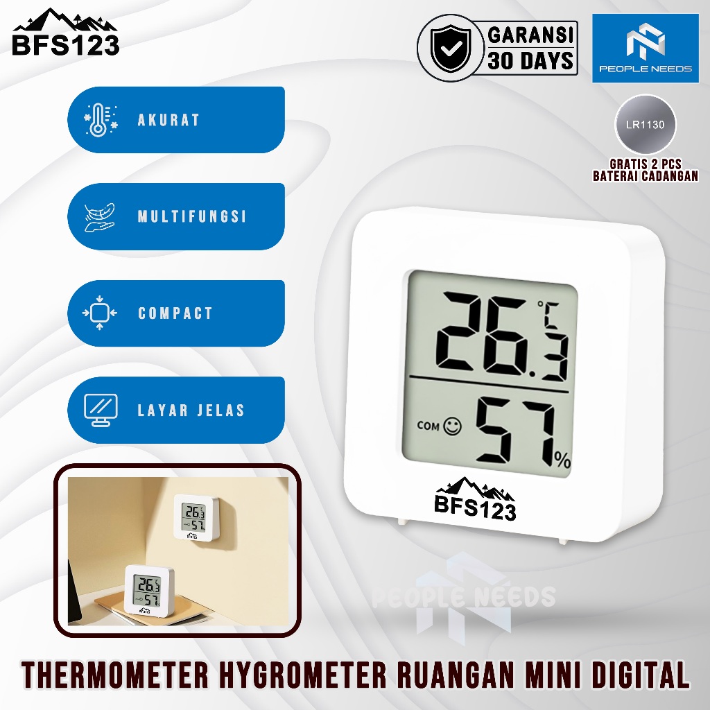 Jual BFS123 Termometer Ruangan Digital Mini Hygrometer Suhu Ruangan ...