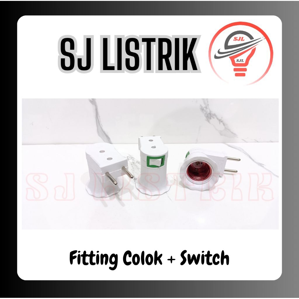 Jual Fitting lampu tidur fitting colok saklar on/off E27 | Shopee Indonesia