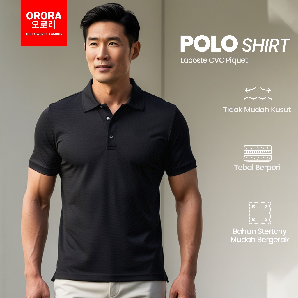 Jual ORORA Luxury Polo Shirt Cotton Pique Premium | Kaos Polo Pria ...