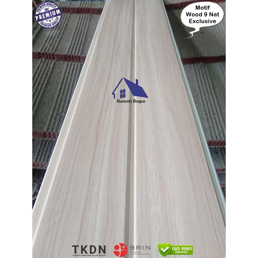 Jual Plafon PVC Maihome Wood 9 Nat Doff Motif Serat Kayu Kuat Mewah ...