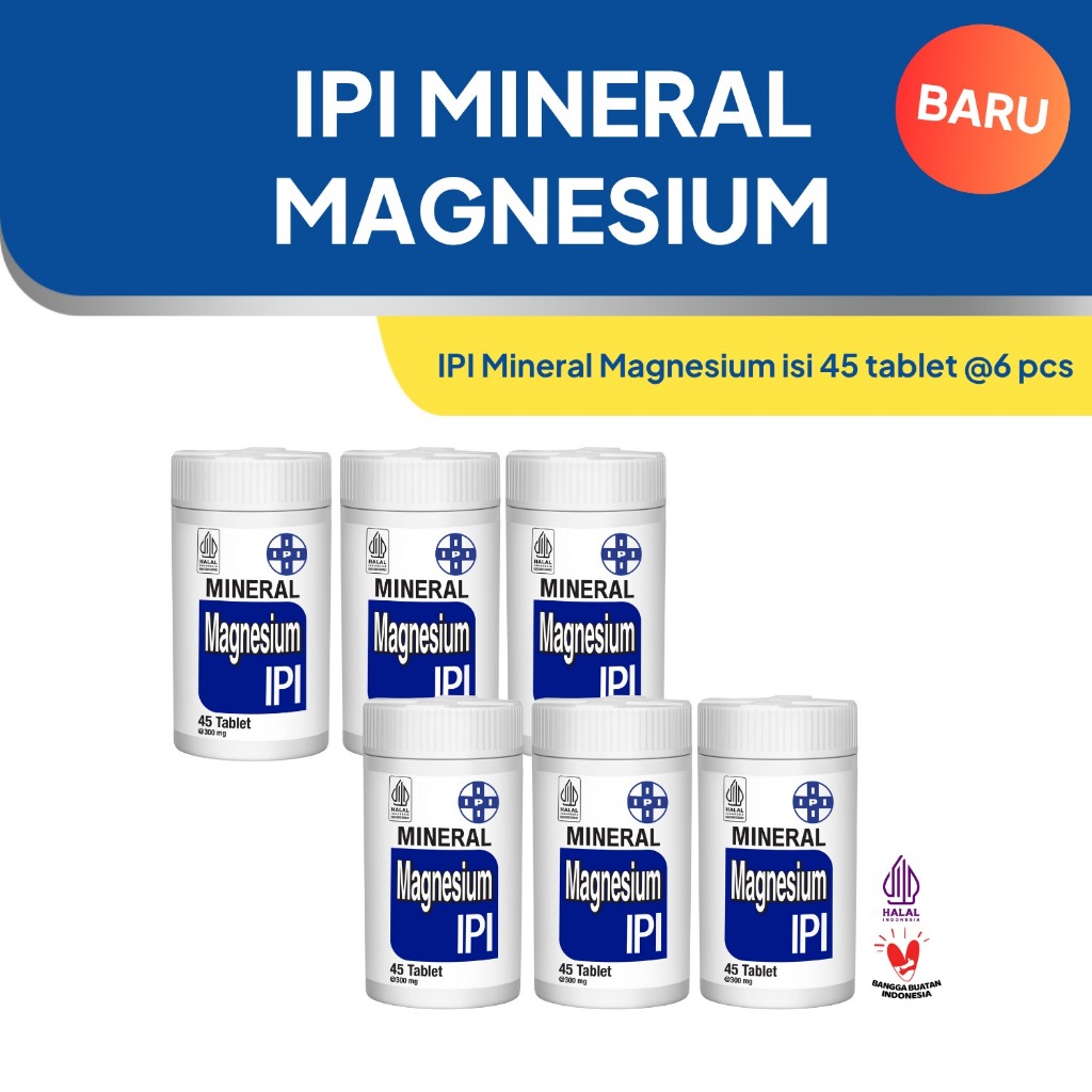 Jual IPI Mineral Magnesium Tablet 45's (6pcs) [04.2027] | Shopee Indonesia