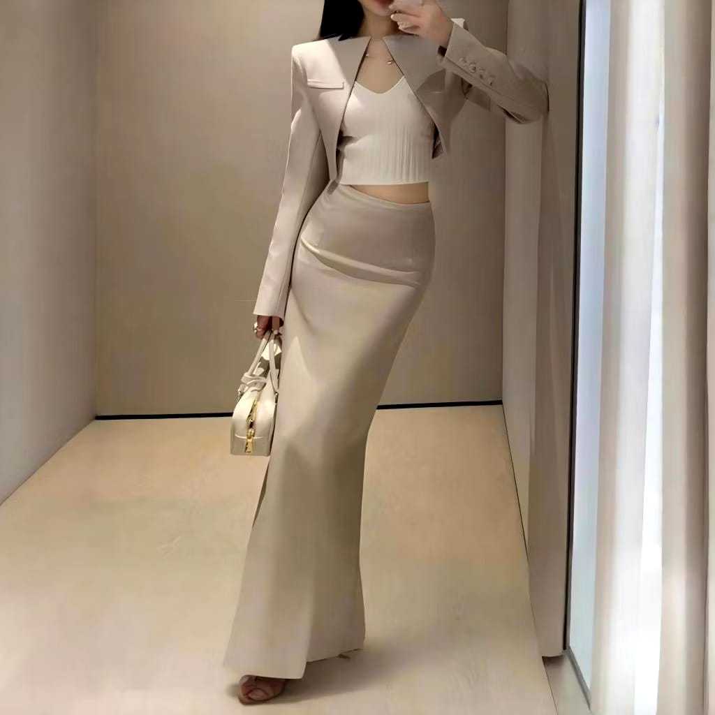 Jual Rok Mermaid Panjang Wanita Elegan - Rok Span Slimfit High Waist ...