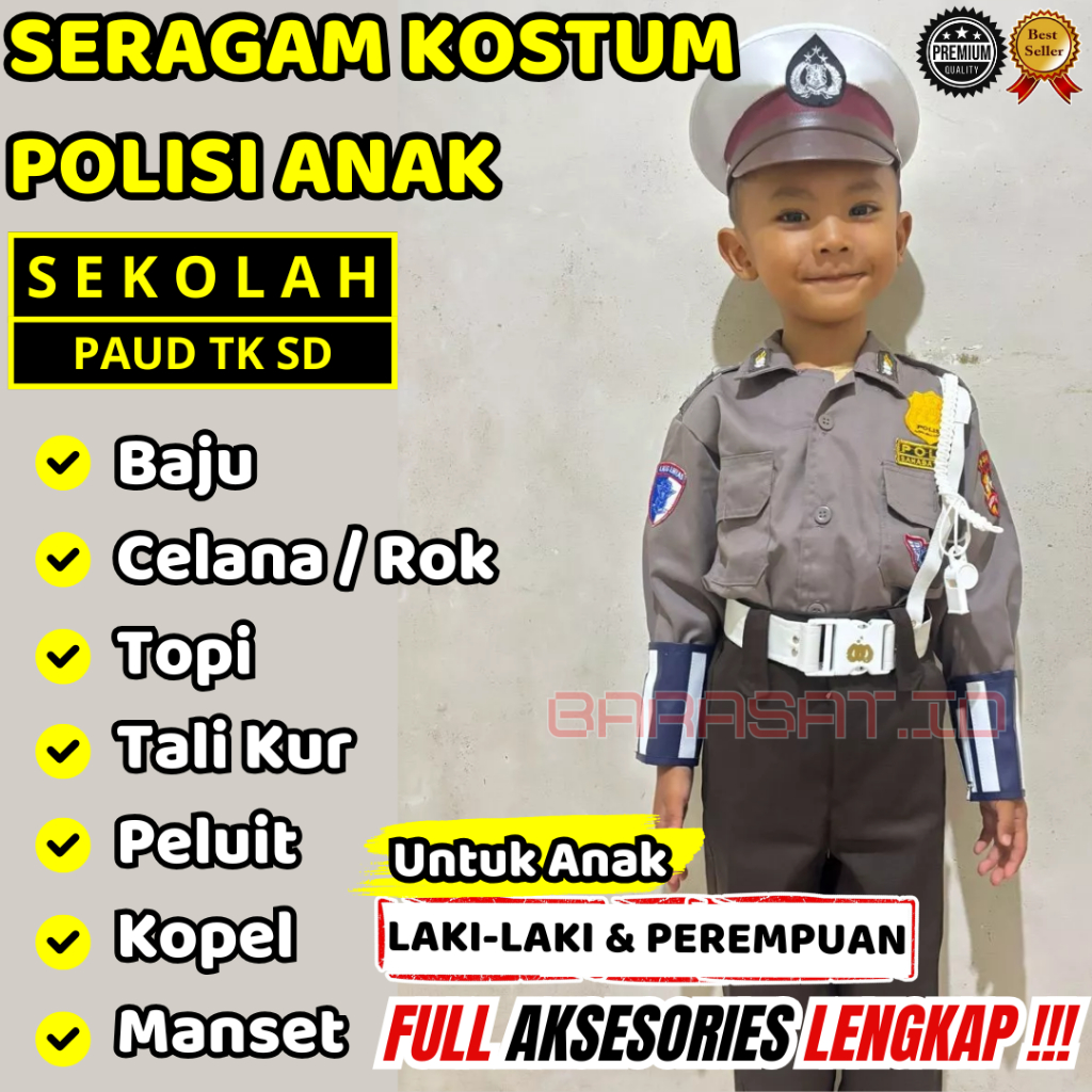 Jual Kostum Profesi Polisi Anak Busana Agustusan Fashion Show Polantas ...