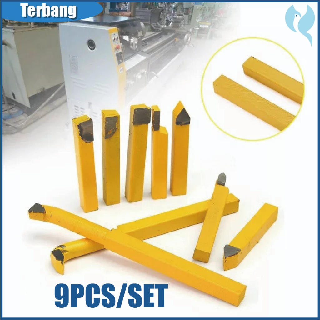 Jual 9Pcs Holder Bubut Pahat Bubut Besi Set Pisau Bubut Kayu Pisau ...