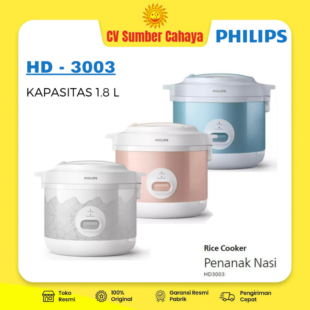 Jual Philips Rice Cooker 1.8L Magic Com 3in1 Alumunium Pot 3D Heating ...