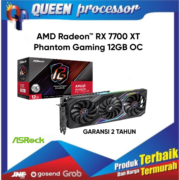 Jual Vga Asrock AMD Radeon RX 7700 XT Phantom Gaming 12GB - RX7700XT ...