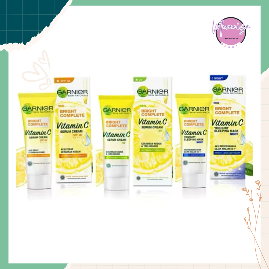 Jual Garnier Bright Complete Vitamin C Serum Cream 20ml | Shopee Indonesia