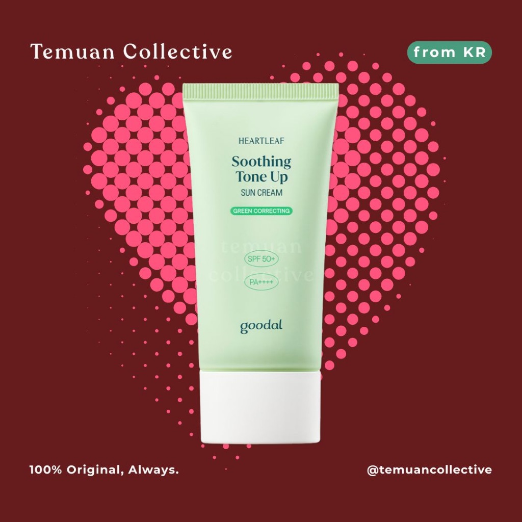Jual Goodal Heartleaf Soothing Tone Up Sun Cream - Green Correcting SPF ...