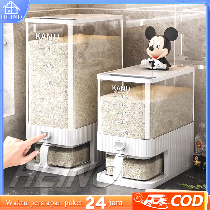 Jual HEINO 10KG Beras Kotak Beras Penyimpanan/Toples penyimpanan ...