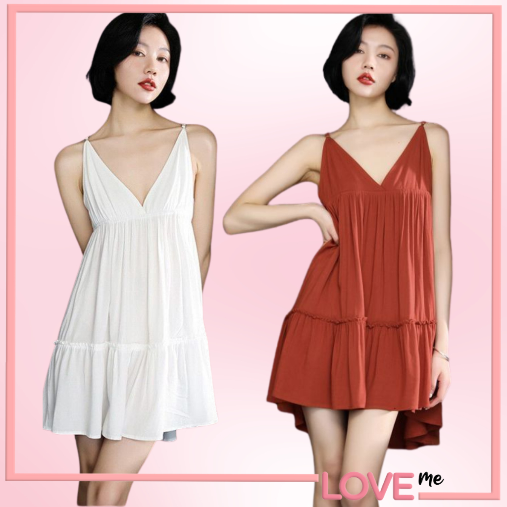 Jual LOVEme_ Baju Tidur Seksi Baju Rumah Santai Sexy Dress Tidur Bahan ...