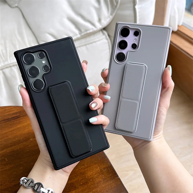 Jual CrashStar Folding Stand Skin-Friendly Silicone Hard Shockproof Phone Case For Samsung ...