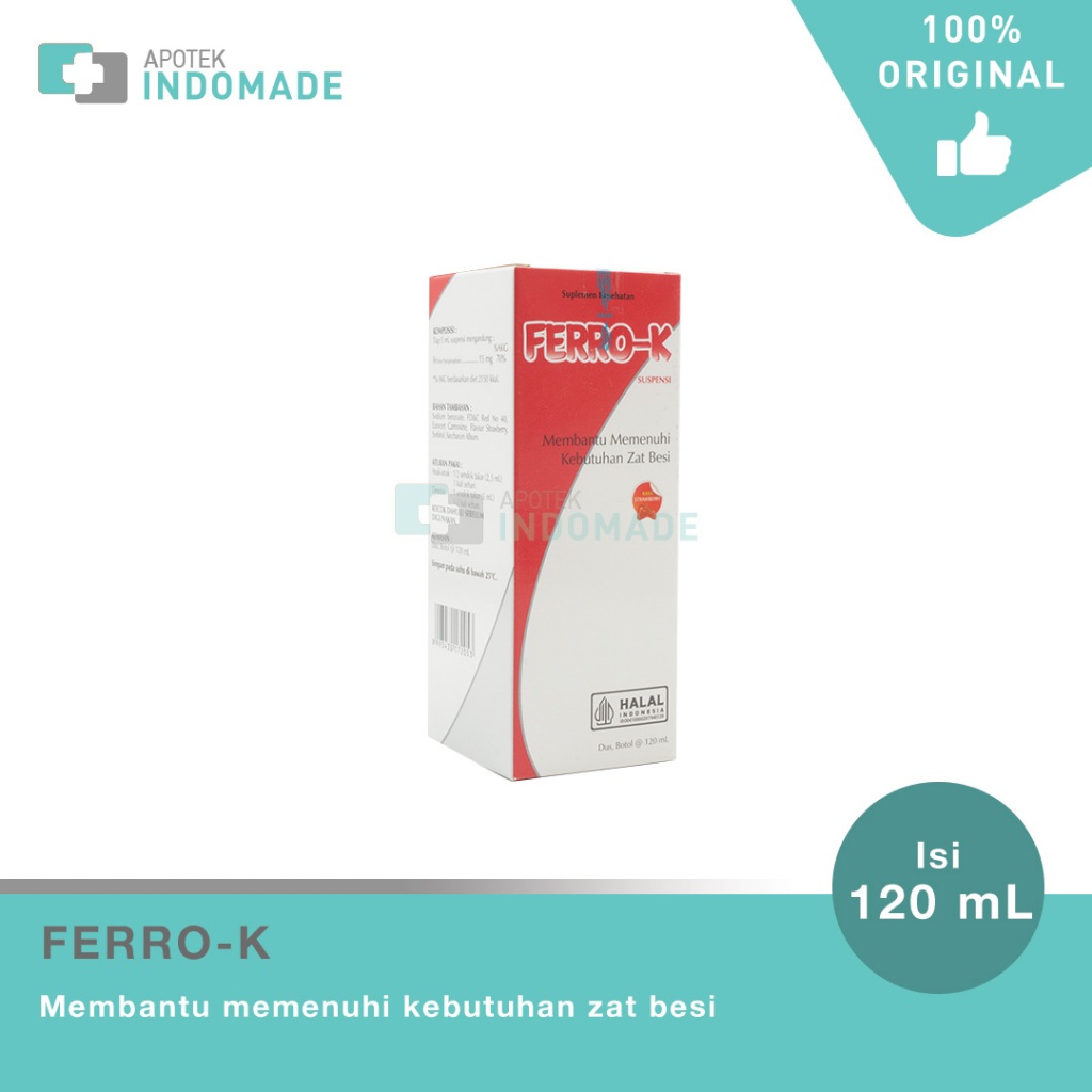 Jual Ferro K Sirup 120 ml - Vitamin Zat Besi Anak untuk Mencegah Anemia ...