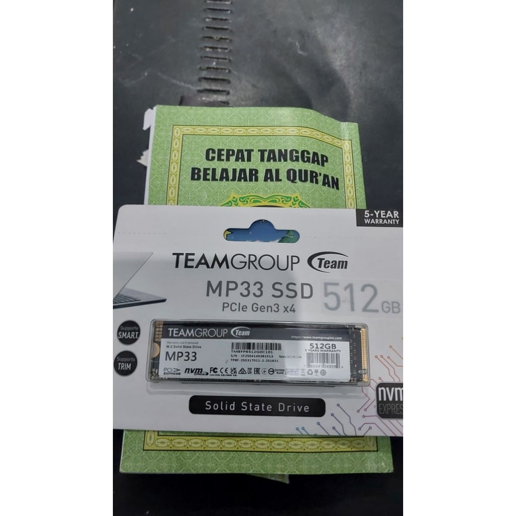 Jual NVME 512GB Team Group MP33 PCIE Gen3 X4 | Shopee Indonesia