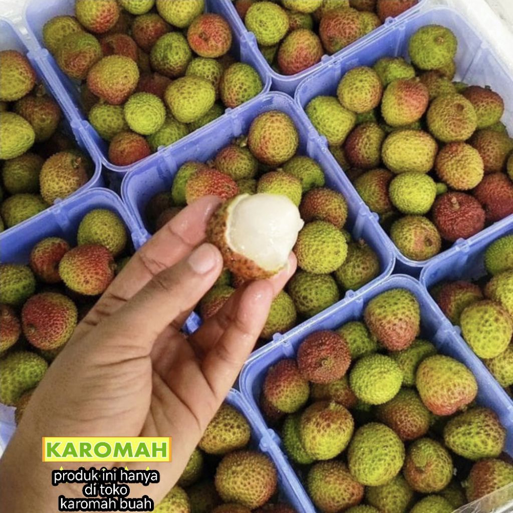 Jual BUAH LECI MADU 1 KG | 500 GR Manis segar berair Lhcye madu Hijau ...