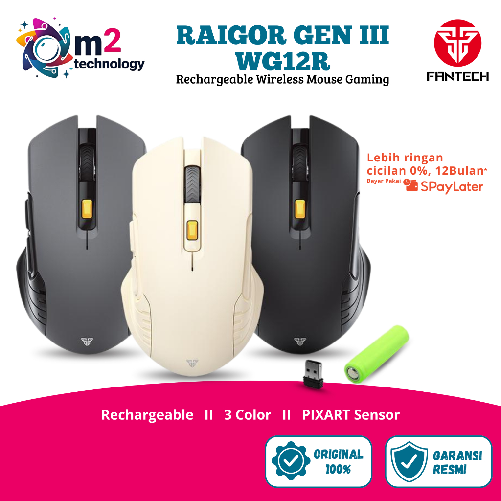 Jual Fantech Mouse Wireless Gaming RAIGOR Gen III WG12R Rechargeable WG12 | Shopee Indonesia