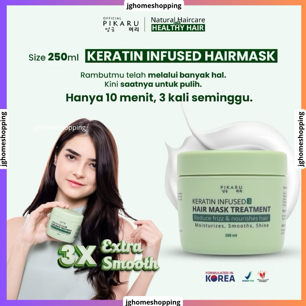 Jual Pikaru hair mask infused keratin treatment masker rambut | Shopee ...