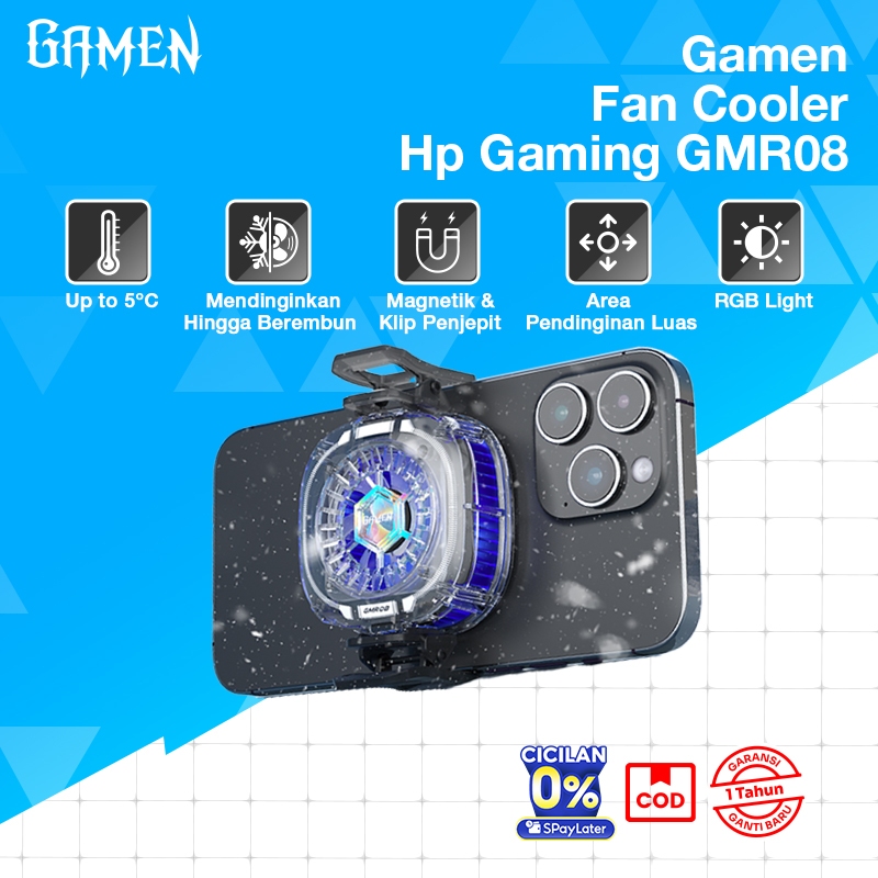 Jual AULA X GAMEN Fan Cooler Hp Gaming Magnetic RGB Up to 5°C GMR08 ...