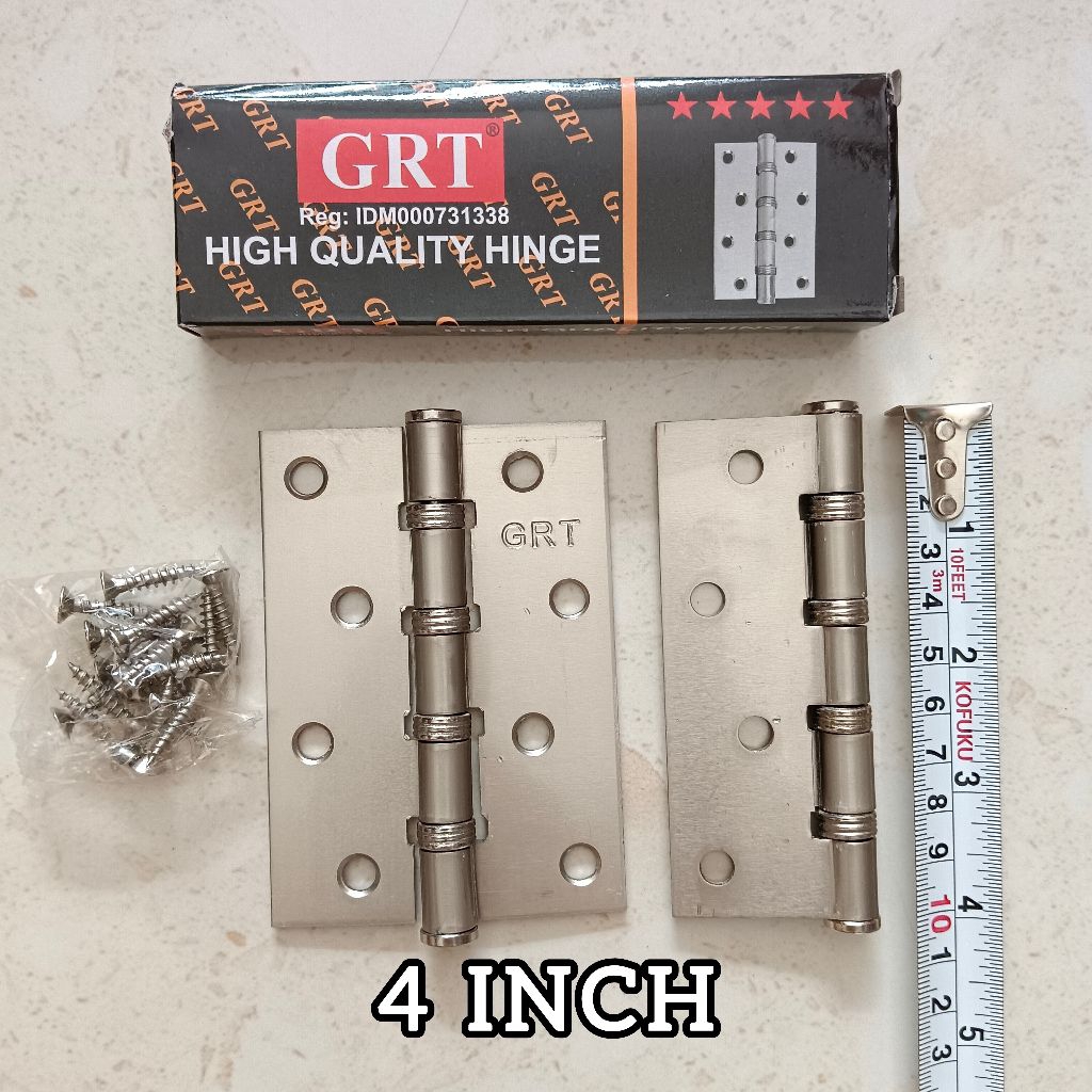 Jual [SATU SET] ENGSEL PINTU JENDELA 4 INCH TEBAL 2 MM GRT / ENGSEL ...