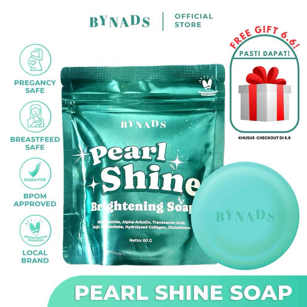 Jual [OFFICIAL] Bynads Pearl Shine Brightening Soap With 7% Niacinamide ...