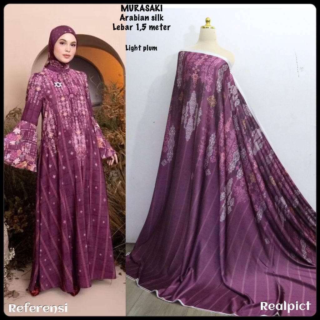 Jual kain meteran bahan Arabian Silk/Motif MURASAKI/silk motif terbaru ...