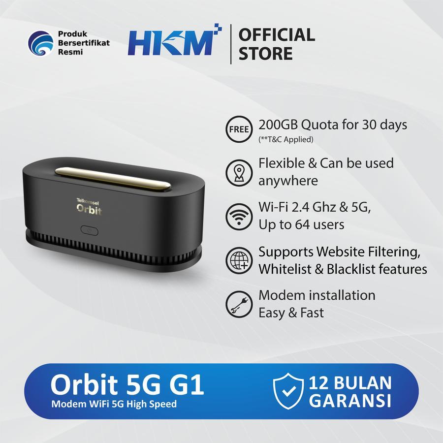 Jual Telkomsel Orbit 5G G1 Modem WiFi 5G High Speed Free Kuota 200GB ...