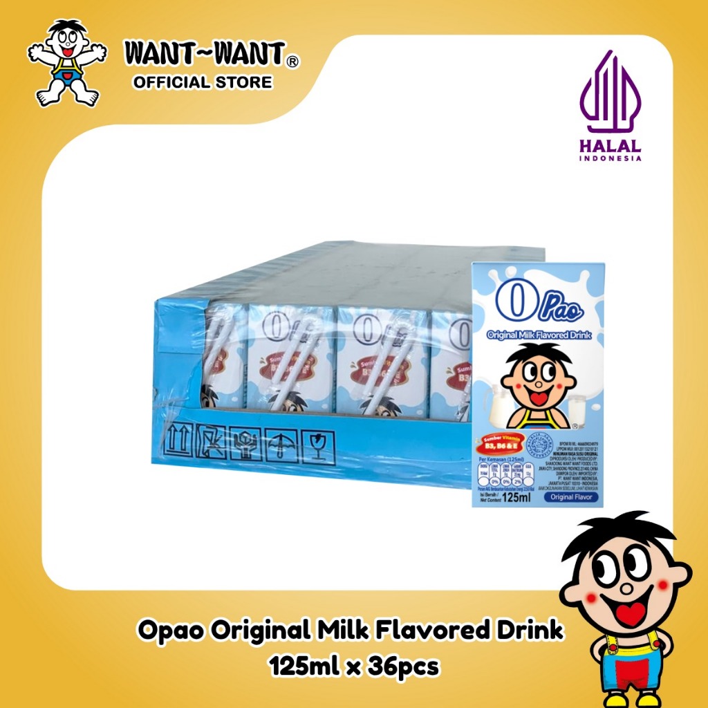 Jual Want Want HALAL Opao Milk Flavoured Drink Rasa Original 125ml x ...