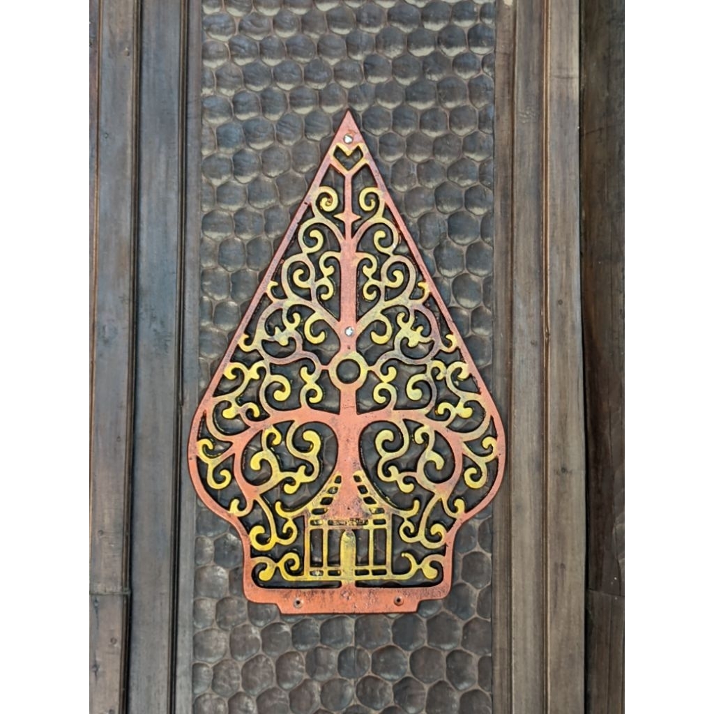 Jual ornamen pagar antik gunungan wayang Alumunium tebal 74x46cm ...