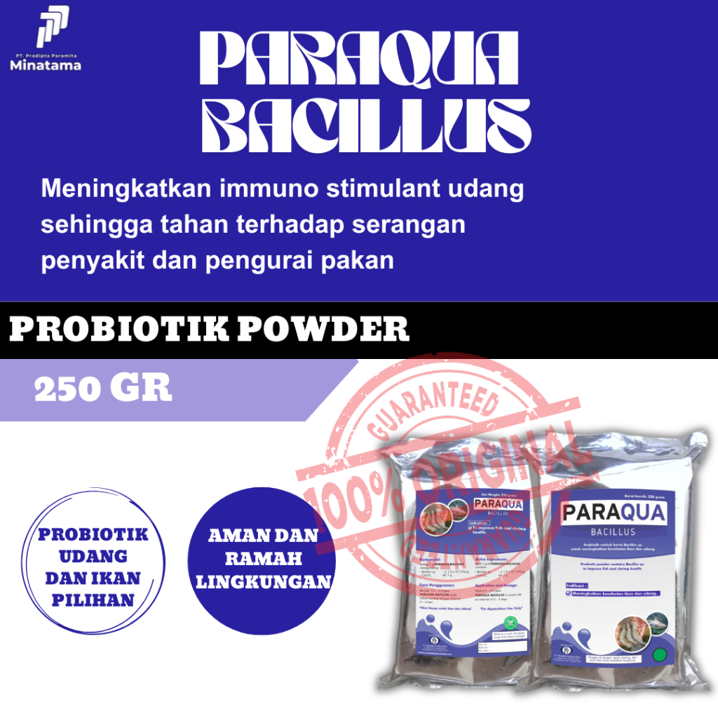 Jual PARAQUA BACILLUS (250gram) Probiotic / Probiotik Ikan dan Udang ...