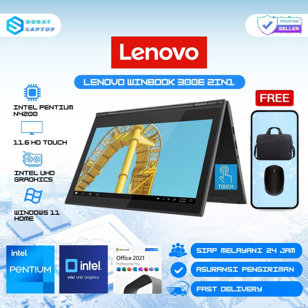Jual Laptop 2in1 Touchscreen Lenovo Winbook 300 Intel Pentium N4200 Ram ...