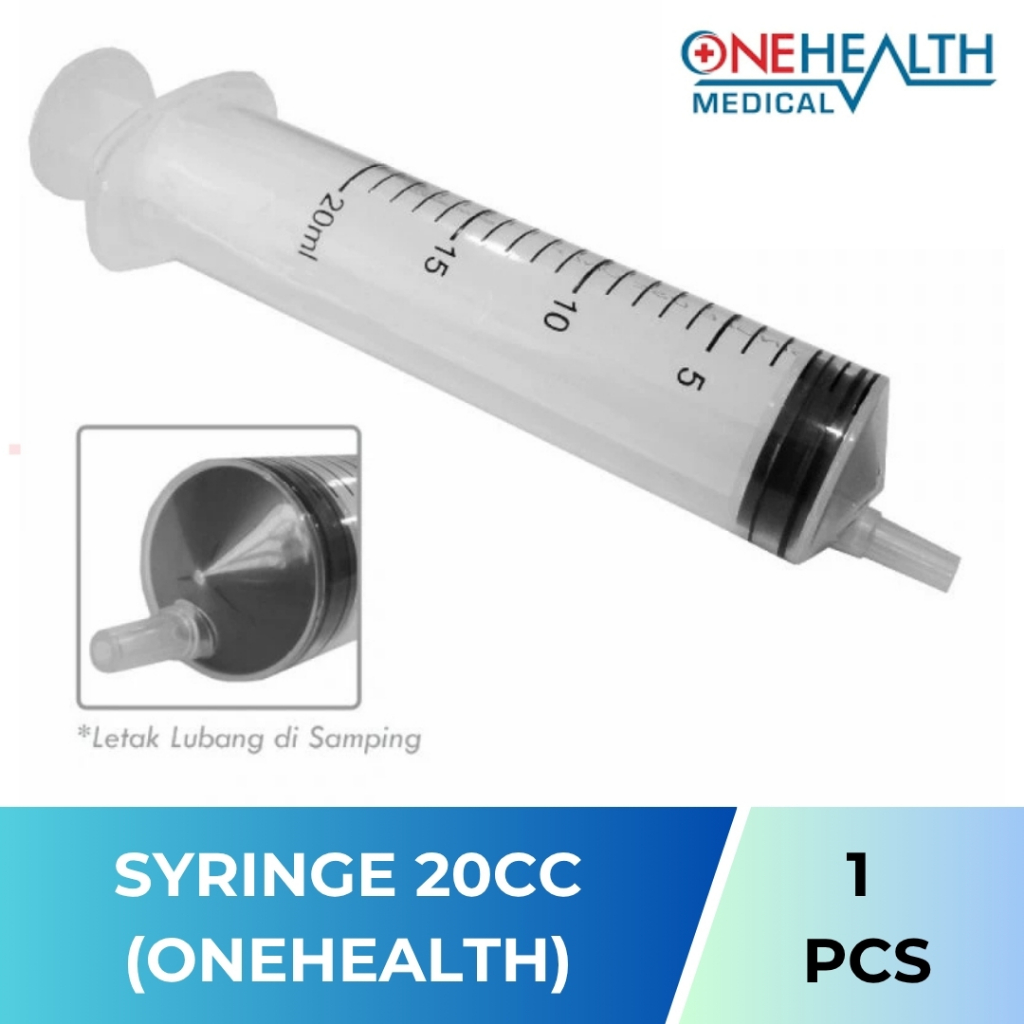 Jual PER PCS - Spuit 20cc Lubang Samping Pinggir Luer Slip Tanpa Jarum Disposable Syringe ...