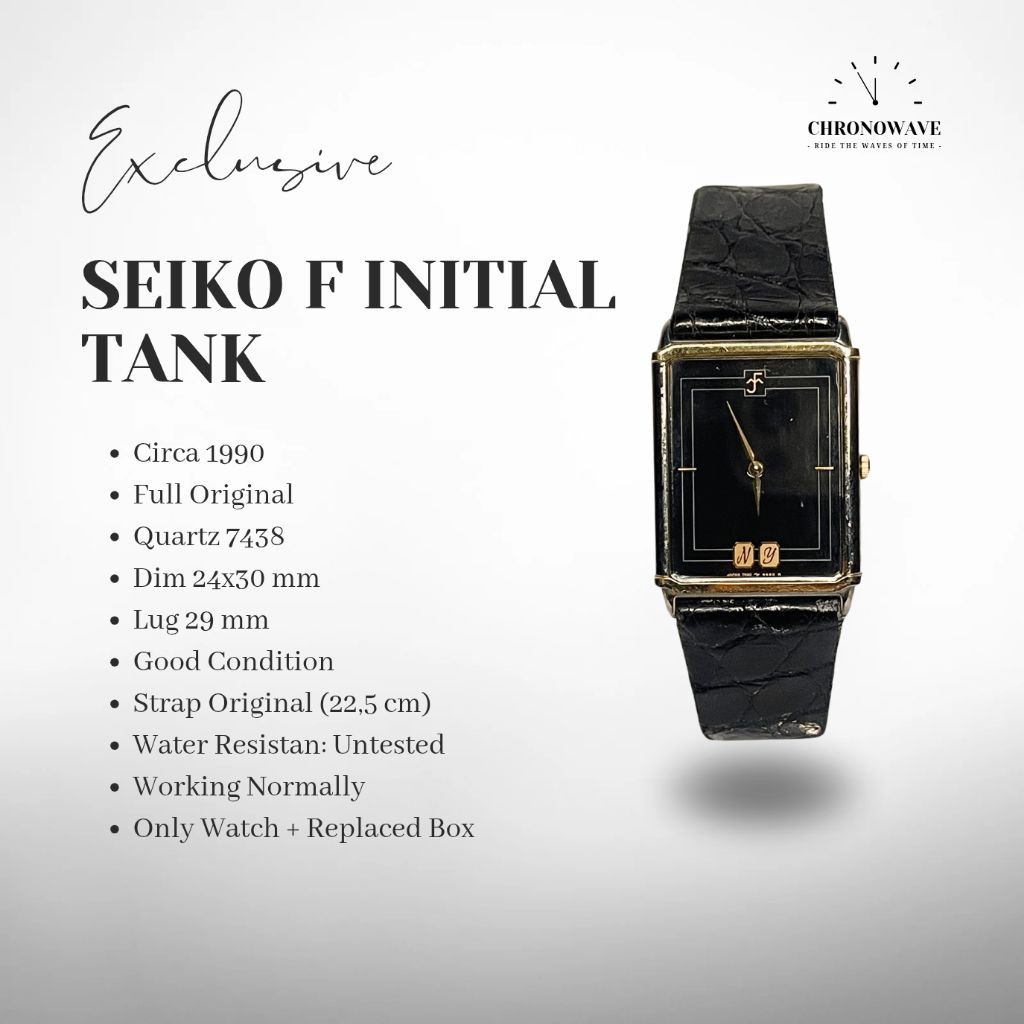 Jual SEIKO F INITIAL TANK VINTAGE WATCH | Shopee Indonesia