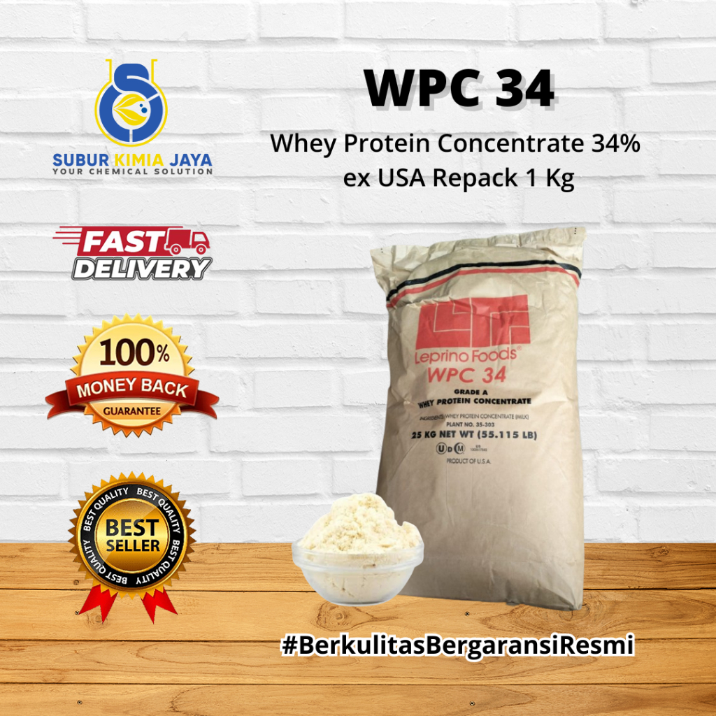 Jual Bubuk Protein ex USA / Whey Protein Concentrate 34% 1kg | Shopee ...