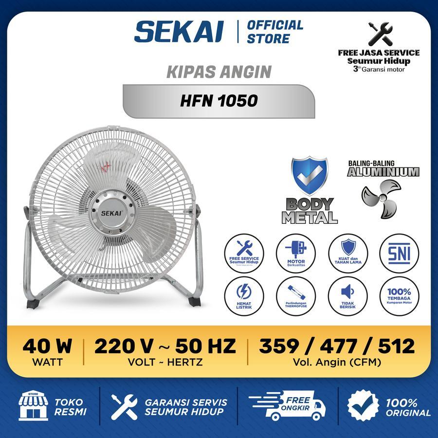 Jual SEKAI Kipas Angin Dinding Kipas Angin Meja Tornado 10" HFN 1050 | Shopee Indonesia