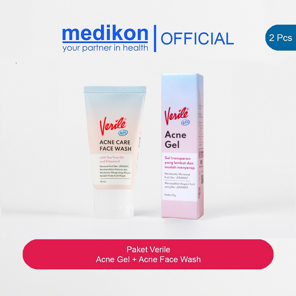 Jual Medikon Bundling Verile Acne Gel + Verile Acne Care Face Wash ...