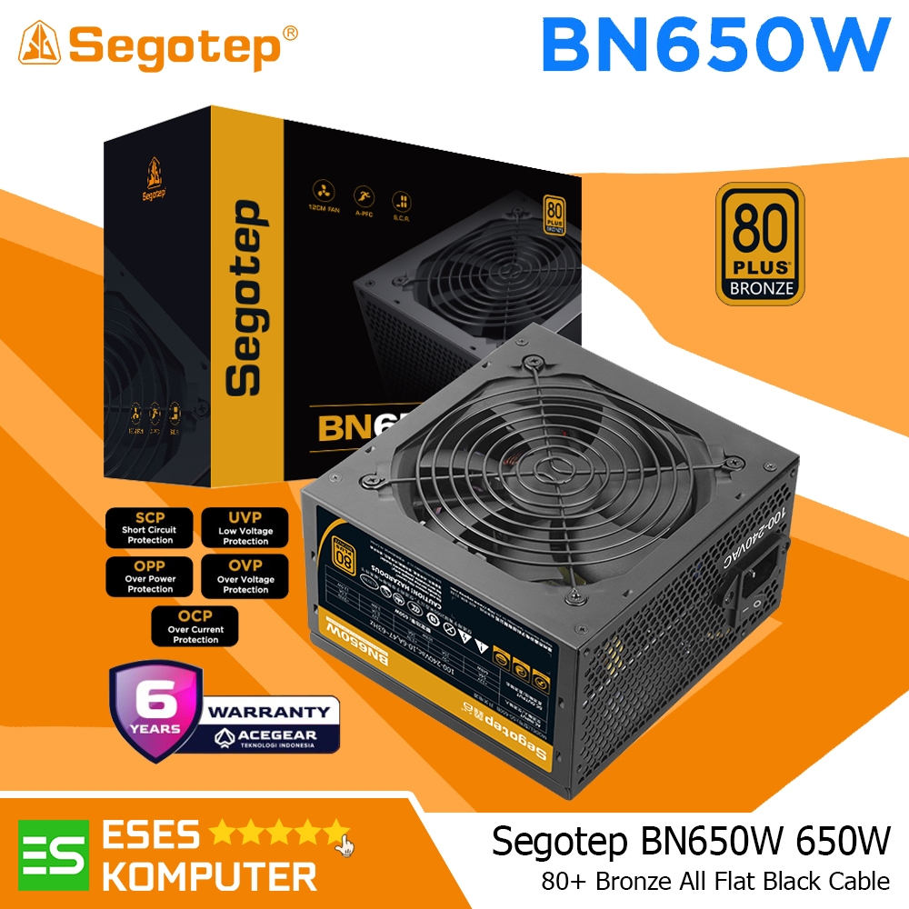 Jual PSU Segotep BN650W 650W 80 Plus Bronze All Flat Cables | Shopee ...