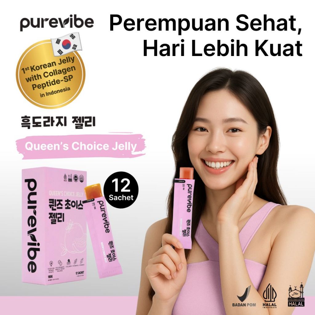 Jual PureVibe Collagen Jelly Queen's Choice - PCOS, Seimbangkan Hormon & Kulit Glowing - Delima ...