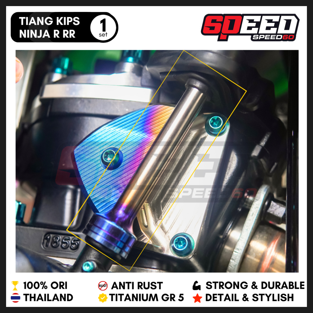 Jual Probolt Titanium Tiang Super Kips Kawasaki Ninja R SS RR Burn Blue ...