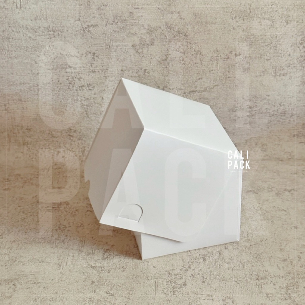 Jual [READY STOCK] BOX PUTIH 10x10x10 (1PCS) Kemasan Cookies Mini ...